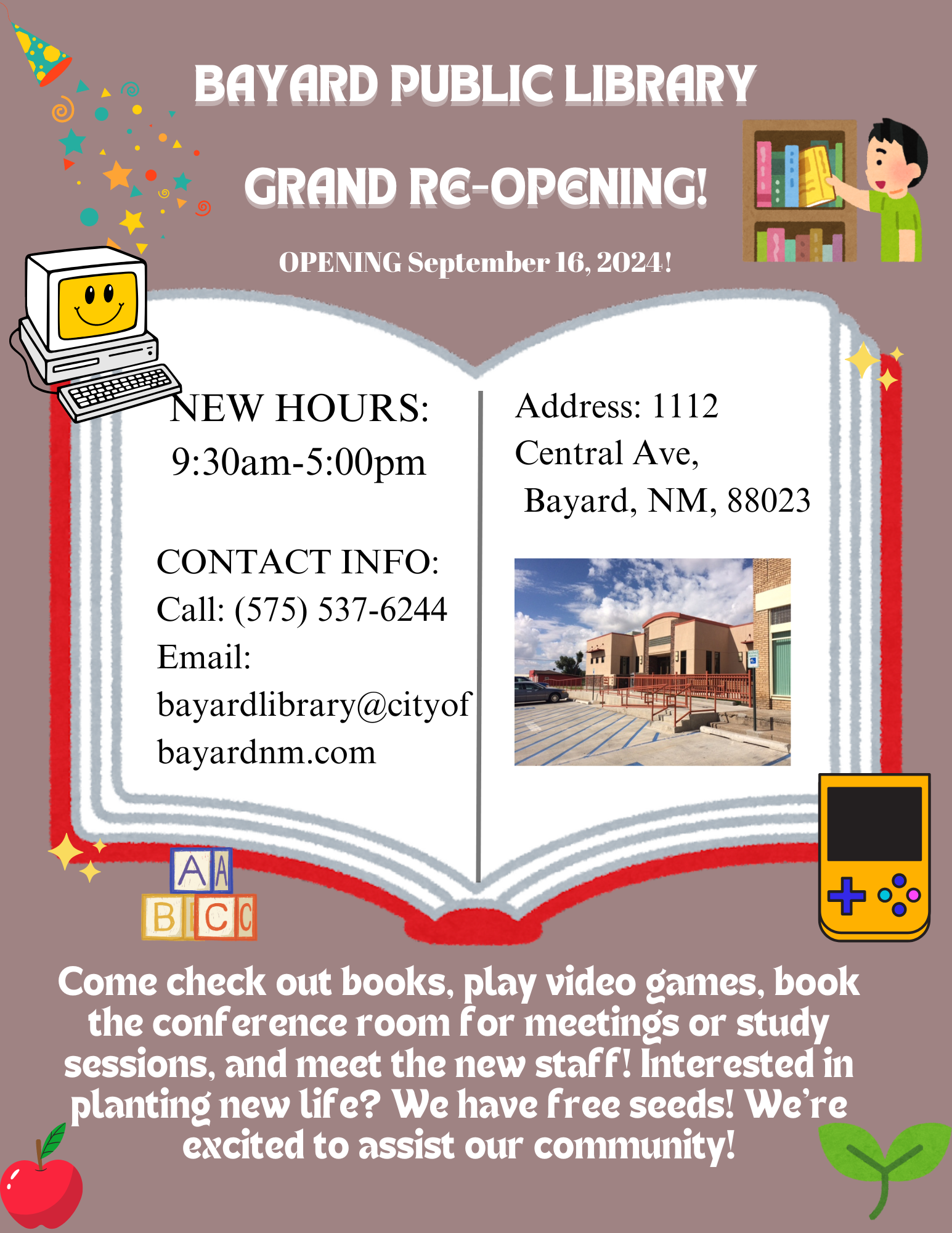 Bayard Public Library Grand Re-Opening | Bayard New Mexico